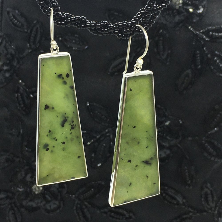 Nephrite Jade Earrings - Buy Quality Crystal Jewellery - Conscious Stones