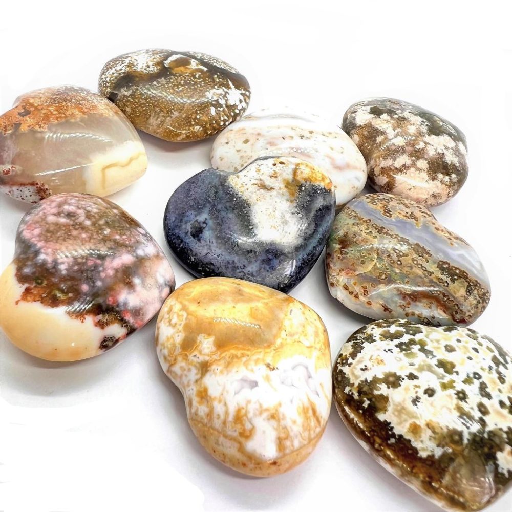 Ocean Jasper Hearts - Crystal Jewellery - Conscious Stones