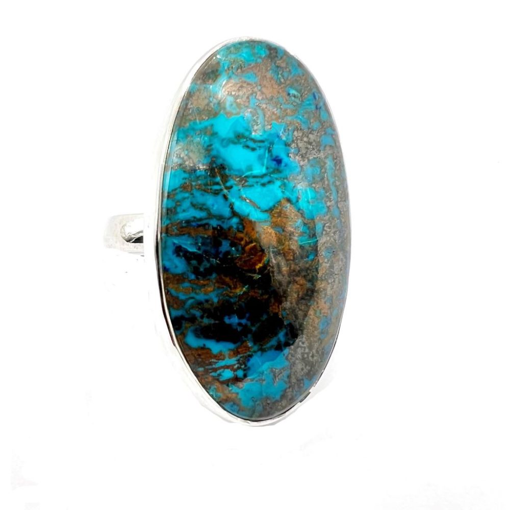 Shattuckite Oval Ring - Conscious Stones
